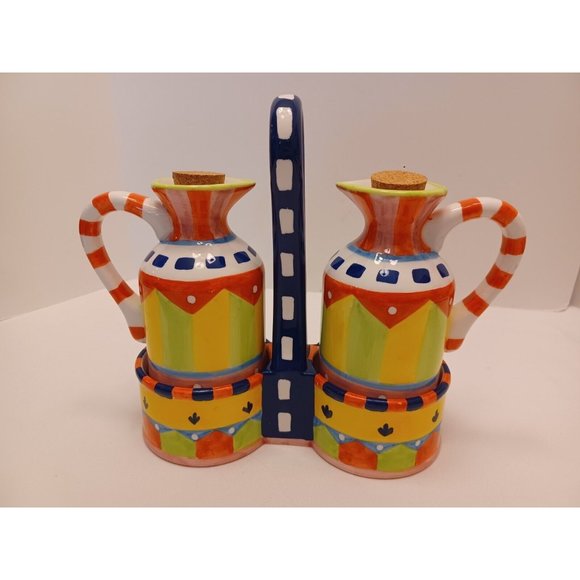 GANZ | Kitchen | Bella Casa By Ganz Oil Vinegar Cruet Set With Holder ...